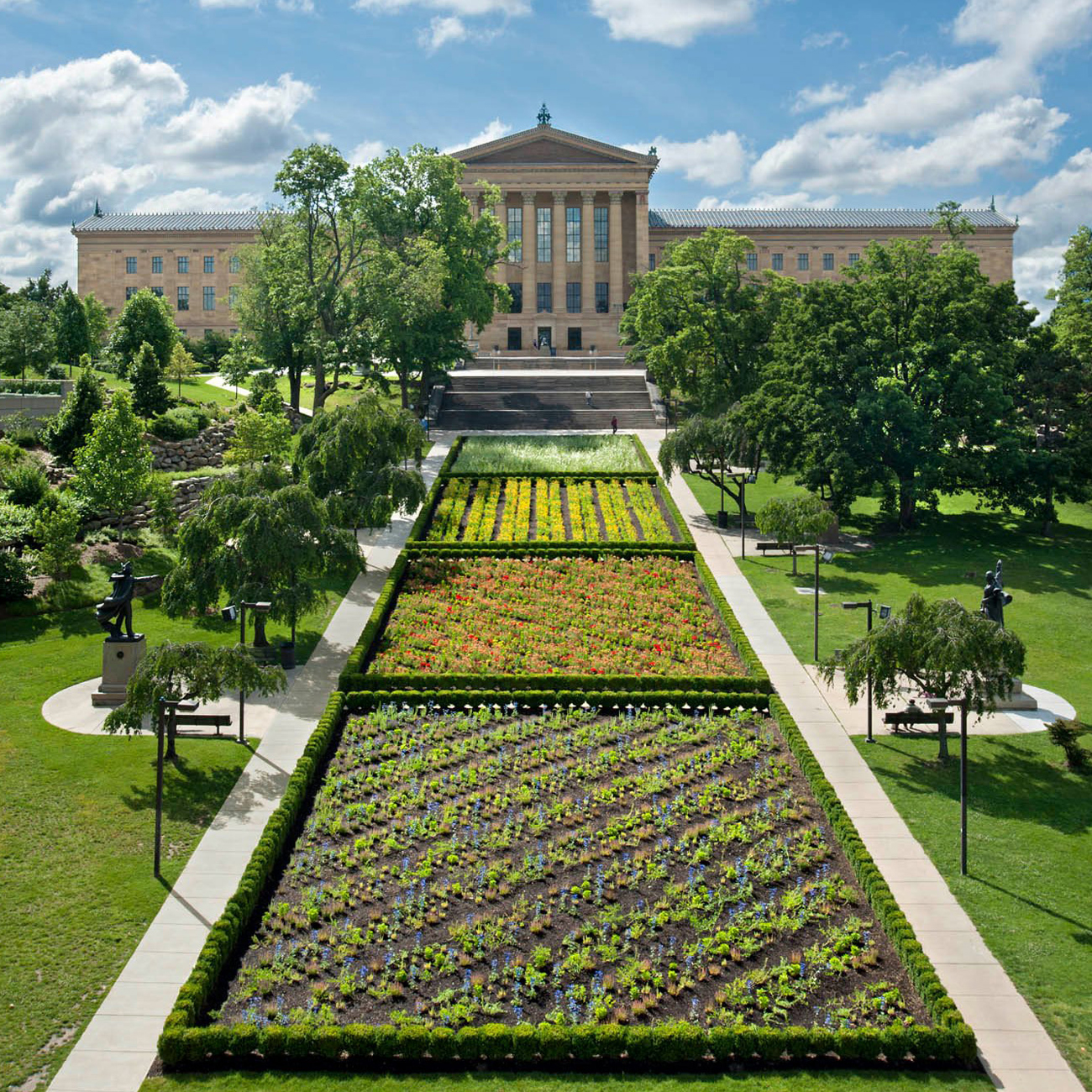 Lines in Four Directions in Flowers - Association for Public Art