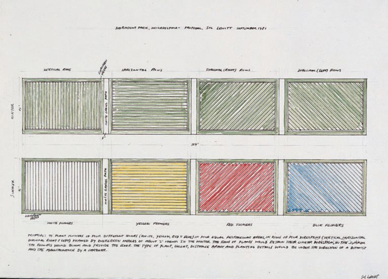 Lines in Four Directions in Flowers - Association for Public Art